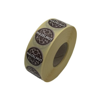 Hazelnut Milk Coffee Shop Barista Label 20mm 1000 Label Per Rolls